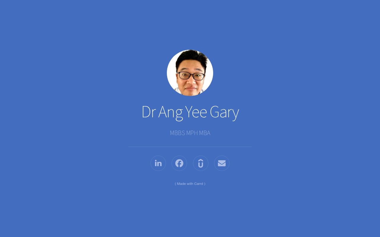 Dr Ang Yee Gary MBBS MPH MBA